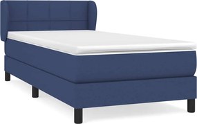 Box spring postel s matrací modrá 80x200 cm textil 3126203