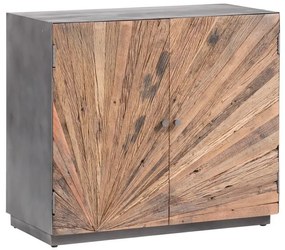 Designová komoda z masivu a kovu Durham recyklované dřevo 90cm