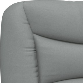 Postel s matrací Hvar světle šedá 160 x 200 cm textil 3208541
