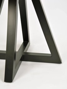 Jídelní stůl Indus 125 cm z masivu dub přírodní/grafit