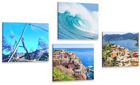 Set obrazů pro milovníky moře - 4x 60x60 cm