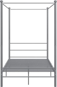 Rám postele s nebesy šedý kovový 140 x 200 cm 325062