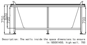 BPS-koupelny Hydromasážní vana HYD-KA914BL 190x150 ČERNÁ s ohřevem vody