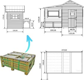 4iQ Dětský zahradní domeček ELA