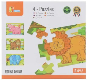 Dřevěné puzzle - džungle