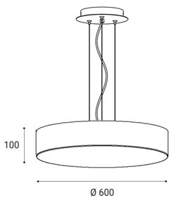 LED2 - LED Stmívatelný lustr na lanku MONO LED/60W/230V