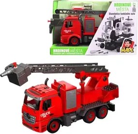Stavebnice Auto hasiči se světlem a zvukem / Stavebnice / 30 cm / na b