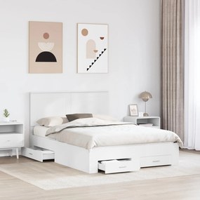 Rám postele se zásuvkou Bílá 140 x 190 cm Kompozitní dřevo 3409640