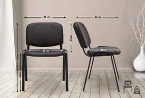 Konferenční židle Ken umělá kůže – hnědá