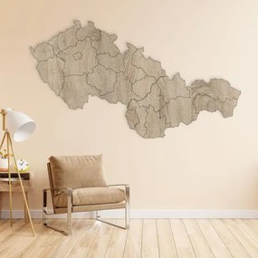 Puzzle mapa České a Slovenské republiky, Československo | SENTOP HDF-M011
