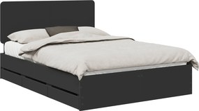 Rám postele se zásuvkou Černá 150 x 200 cm Inženýrské dřevo 3412582