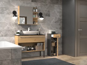 Koupelnová nízká skříňka Noemi V DS antracit/dub artisan