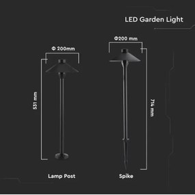 LED Venkovní lampa GARDEN LED/7W/230V 3000K IP65