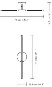 Kovové LED stmívatelné nástěnné svítidlo ve stříbrné barvě Omni Wall – UMAGE