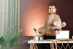 Samolepící fototapeta meditující Buddha - 300x200 cm