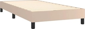 vidaXL Box spring postel s matrací 100x200 cm umělá kůže [3127177] Barva: cappuccino