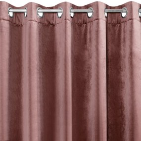 ZATEMŇOVACÍ ZÁVĚS NA KROUŽCÍCH RIA 140X250 CM STARORŮŽOVÁ