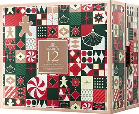 Voluspa 12denní adventní kalendář Holiday se zlatými nůžkami, 12×72 g