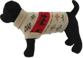 Dog Fantasy Svetr Winter Tale béžová / Svetr pro psy / Se soby / L / 5
