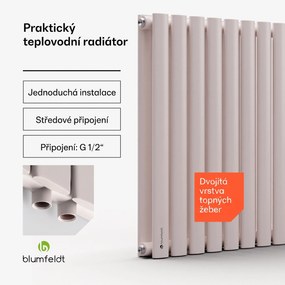 Blumfeldt Tallheo, 100 x 60, radiátor, trubkový radiátor, 1445 W, teplovodní, 1/2