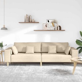 Pohovka Krémová 250 x 77 x 76 cm textil 3335149