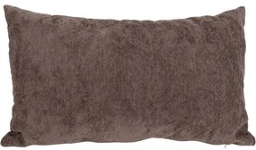 Polštářek Chenille Dark brown, 30 x 50 cm