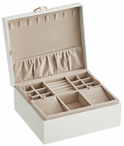Šperkovnice Emily, 20,5x24x11 cm, bílá