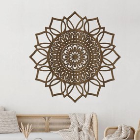 dřevo života Dřevěná mandala na zeď ŠTĚSTÍ Zvolte barvu dekoru: Ořech, Zvolte rozměr Ø (cm): 60