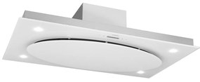 Klarstein Secret Service, digestoř, 110 cm, stropní, 987 m³/h, sklo, LED, bílá