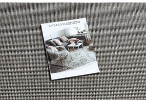 Dywany Luszczow Kusový koberec SIZAL FLOORLUX 20580 hladký, jednobarevný - stříbrný / černý Rozměr koberce: 60 x 110 cm