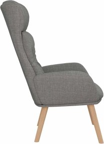 Relaxační křeslo světle šedé textil 341290