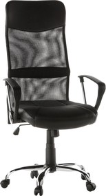 XXXLutz OTOČNÁ ŽIDLE, vzhled kůže, síťovina, černá, barvy chromu MID.YOU - Online Only kancelářské židle - 001918005501
