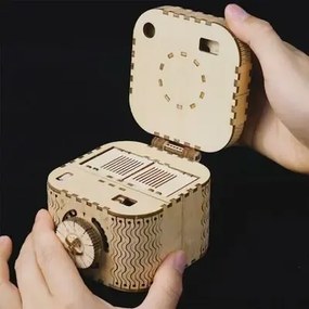 RoboTime 3D dřevěné mechanické puzzle Šperkovnice / od 14 let / 123 dí