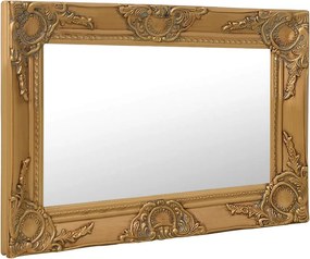 Nástěnné zrcadlo barokní styl 60 x 40 cm zlaté 320329
