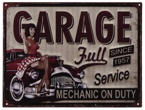 Nástěnná kovová cedule Garage Full – 33x1x25 cm