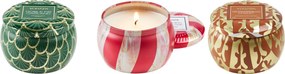 Voluspa dárková sada vánočních svíček Holiday Mini Tin Trio, 3x113 g