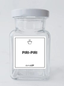 Samolepka na kořenky PIRI-PIRI bílá 5 × 5 cm tučné písmo