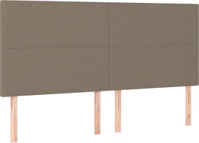 Box spring postel s matrací taupe 200x200 cm textil 3137025