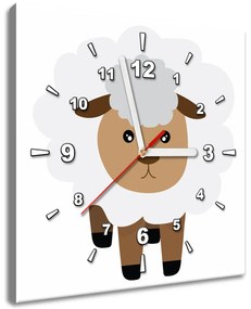 Gario Obraz s hodinami Bílá ovečka Rozměry: 30 x 30 cm