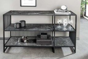 Moderní knihovna Skövde v mramorovém vzhledu 120cm