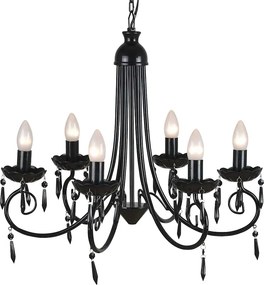 Elegantní, křišťálový lustr na šest žárovek 240689