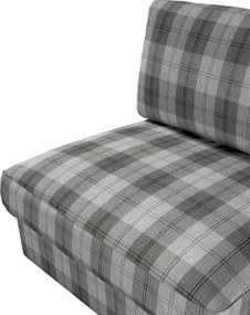 Potah na neskládací křeslo IKEA Kivik barva šedá látka pletený vzor, vzorované