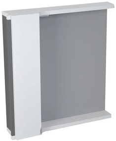 Sapho, PULSE galerka s LED osvětlením 2x3W, 75x80x17cm, levá, bílá/antracit (PU077L), PU077-3034