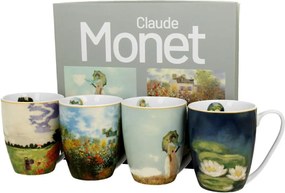 Sada 4 ks porcelánových hrnků Claude Monet 350 ml vícebarevná
