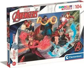 Clementoni  Třpytivé puzzle Marvel: Avengers / 104 dílků / od 6 let