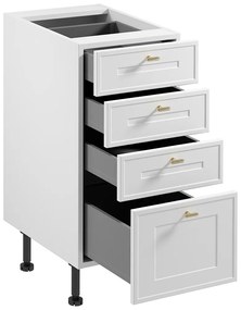 SORENTO bb | dolní skříňka D40S4 se zásuvkami | 40 cm | bílá