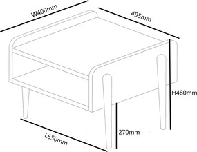 Noční stolek BARNY