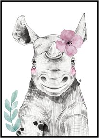Plakát Nosorožec Rozměr plakátu: 30 x 40 cm, Varianta nosorožce: Nosorožec indián