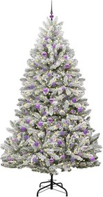 Umělý vánoční stromeček 240 cm 300 LED Teplá bílá PVC a ocel 3395772