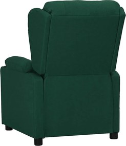 Polohovací křeslo tmavě zelené textil 339054